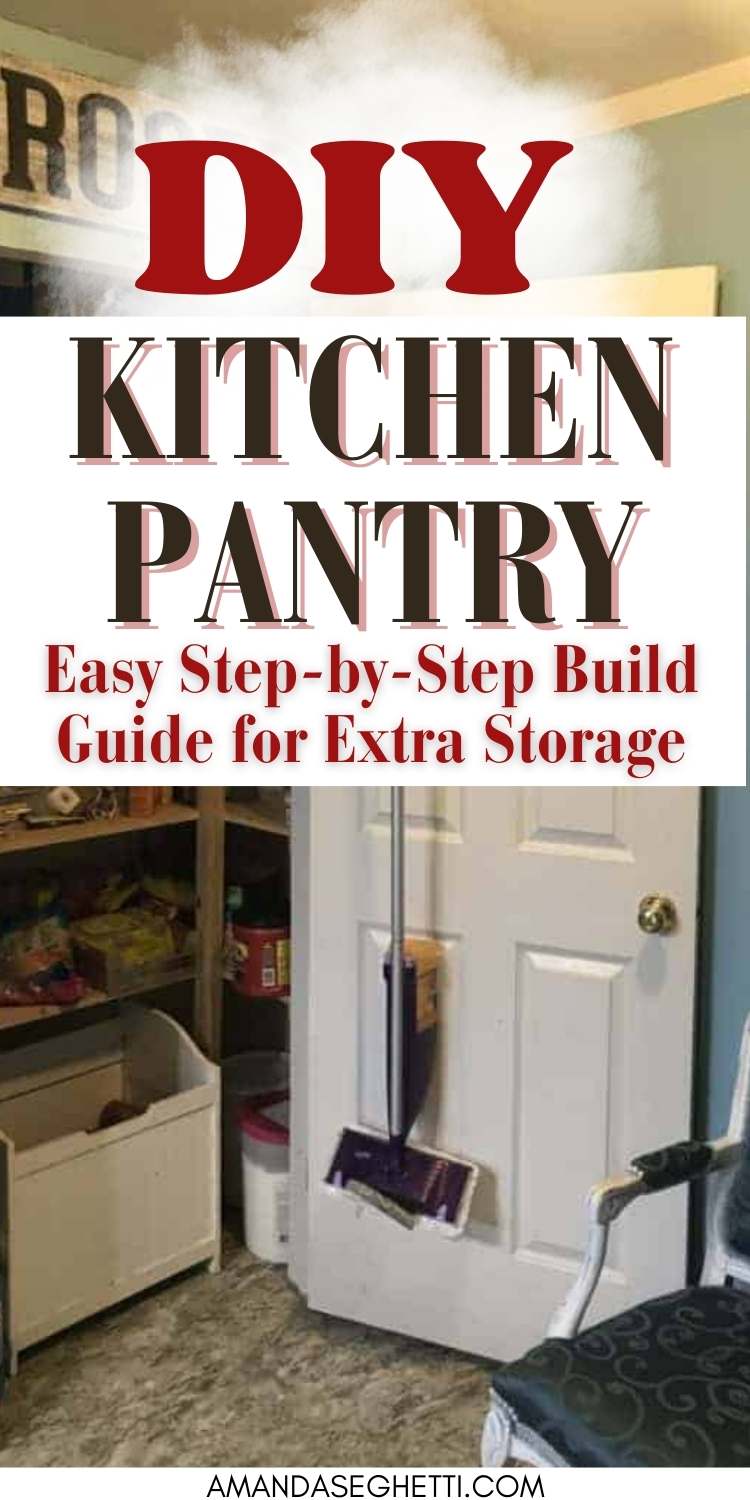 How to Build a Kitchen Pantry & Shelves | DIY Tutorial - Amanda Seghetti