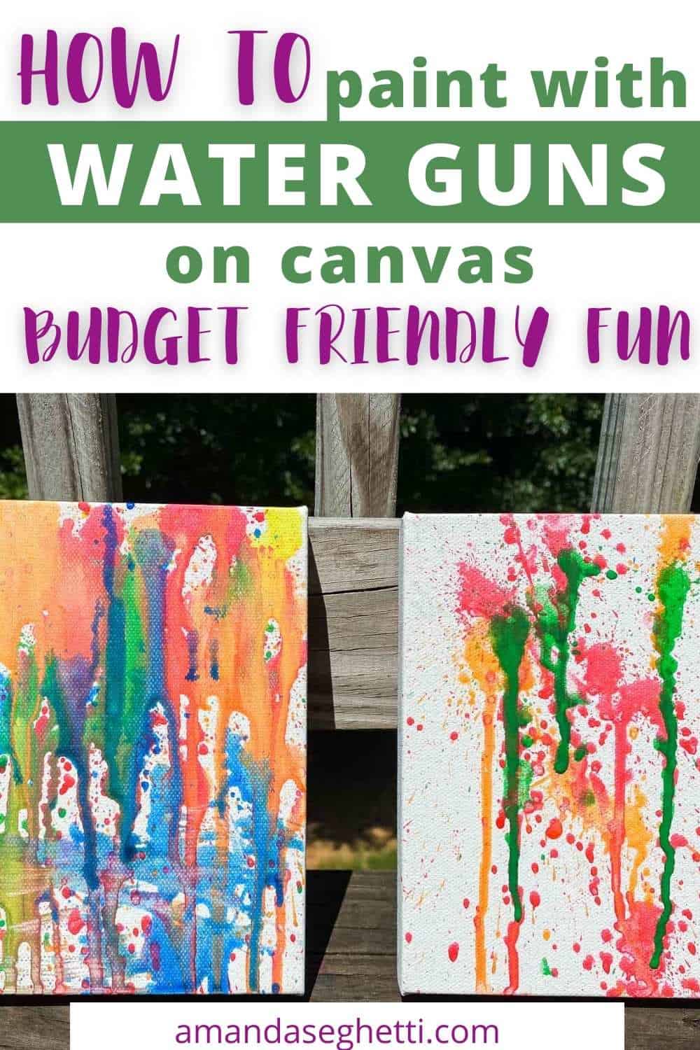 Water Gun Painting | Fun Outdoor Activity for Kids - Amanda Seghetti