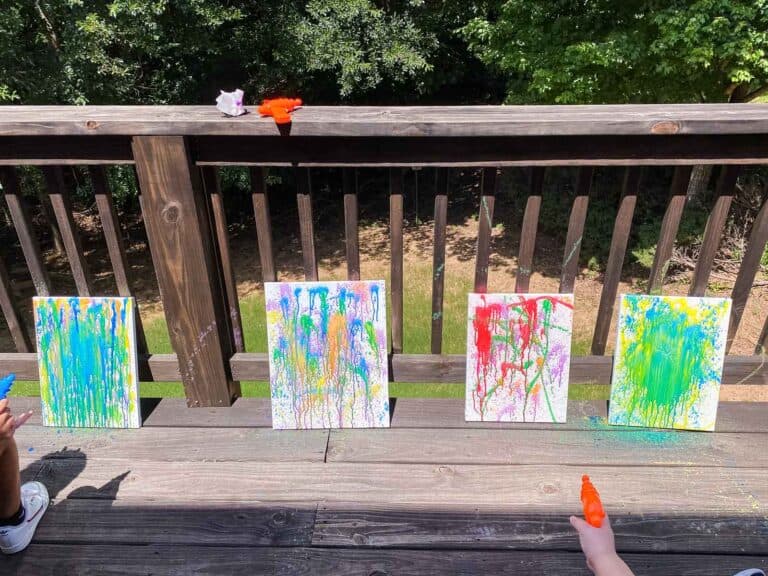 Water Gun Painting | Fun Outdoor Activity for Kids - Amanda Seghetti