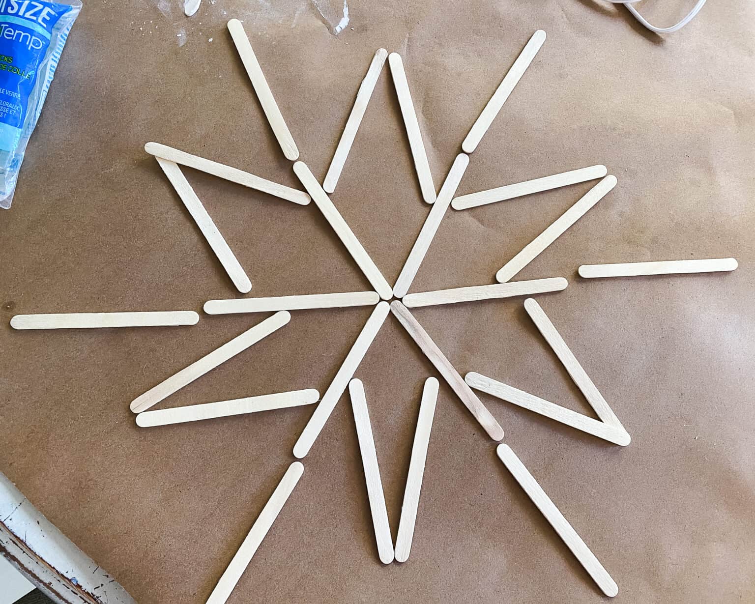 Easy Craft Stick Snowflake Wreath | DIY Holiday Decor - Amanda Seghetti