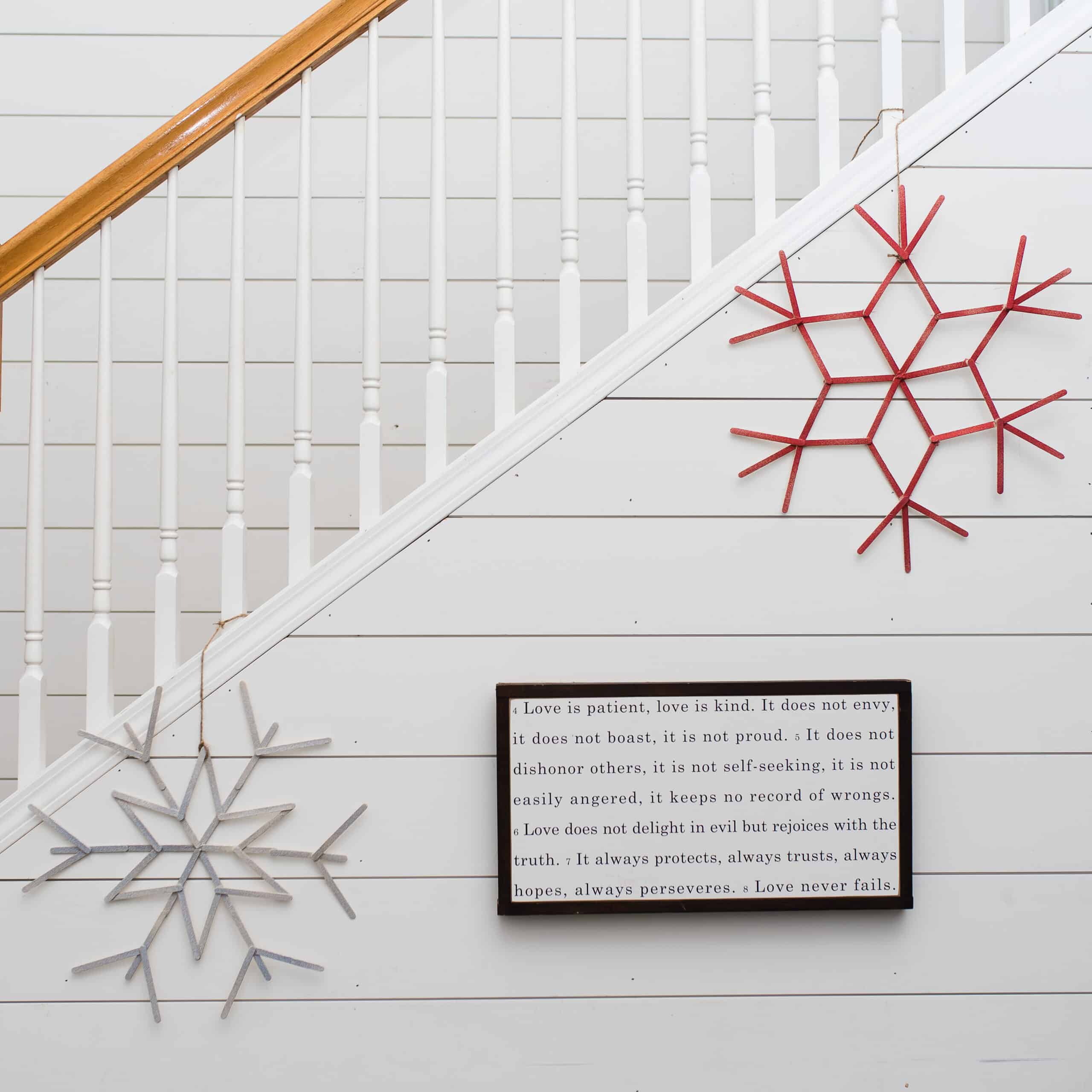 Easy Craft Stick Snowflake Wreath | DIY Holiday Decor - Amanda Seghetti