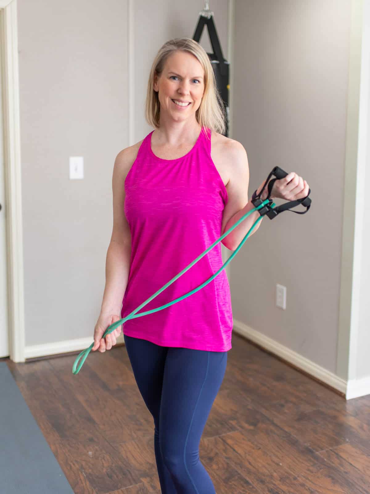9 Best Resistance Band Chest Exercises | Home Workout - Amanda Seghetti